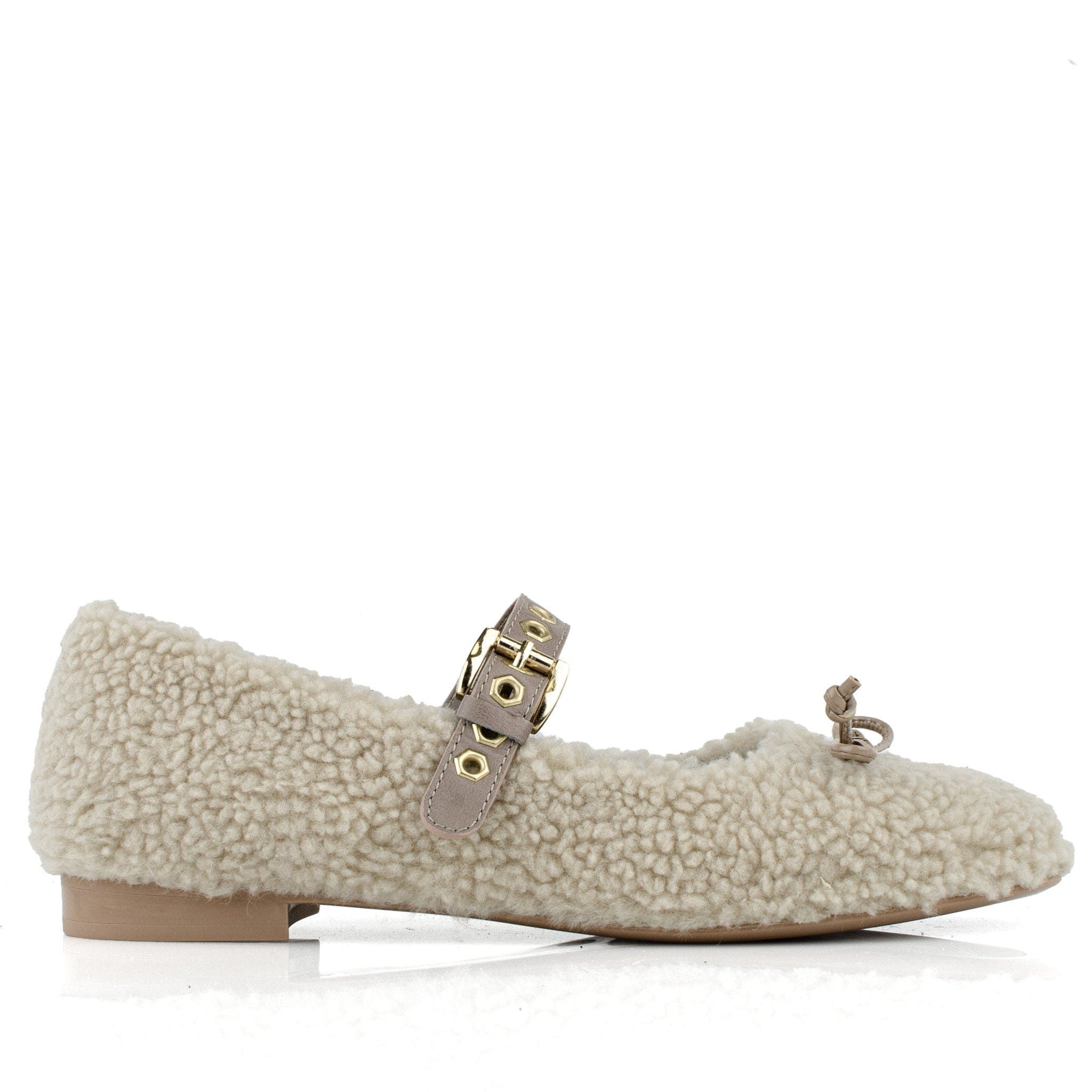 Дамски вълнение пантофки в бежово w648 | Daris shoes – darisshoes